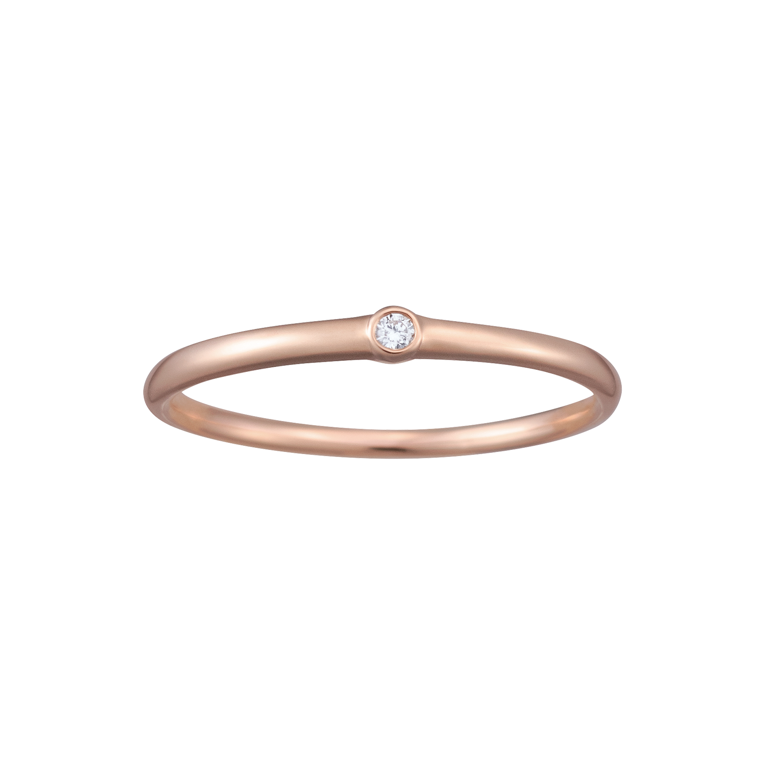 MONATELIER-モナトリエ-k10 リング 天然ダイヤモンド ピンクゴールド ラシャド